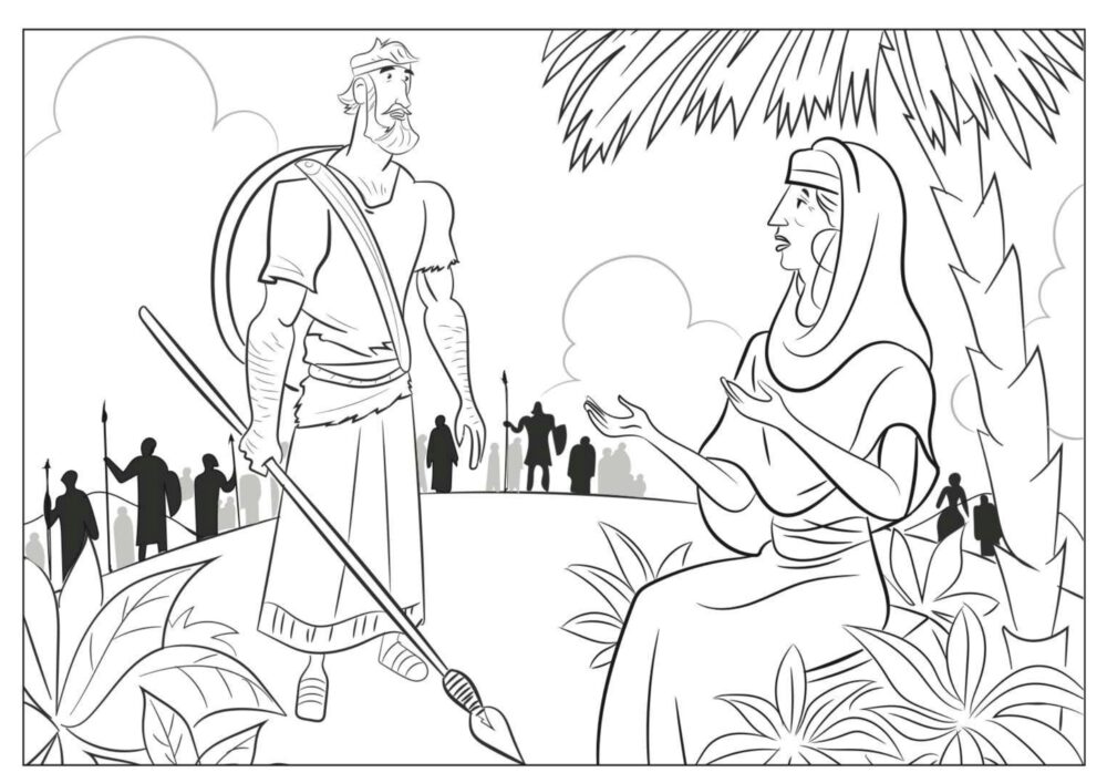 Desenhos bíblicos para colorir sobre as histórias de Débora e de Gideão ...